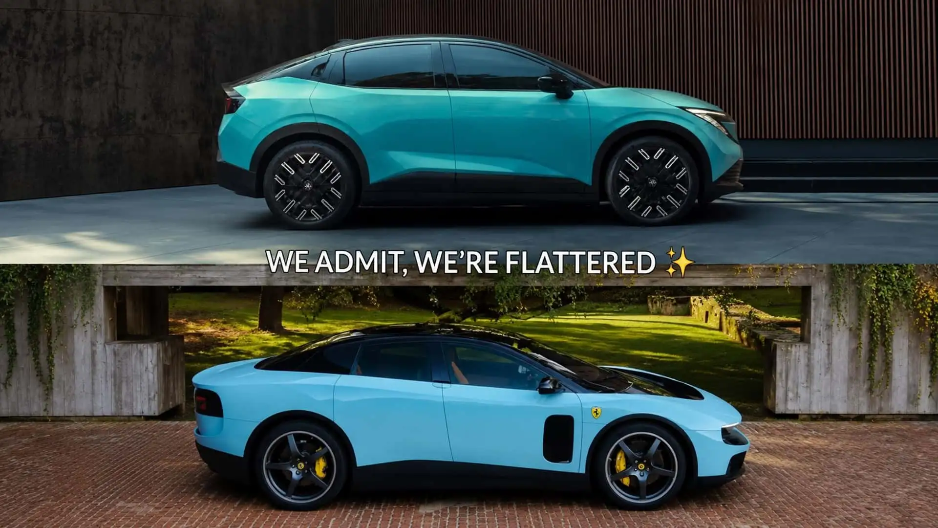 People compared the Ferrari Luce to the new Nissan Leaf - and of course ...